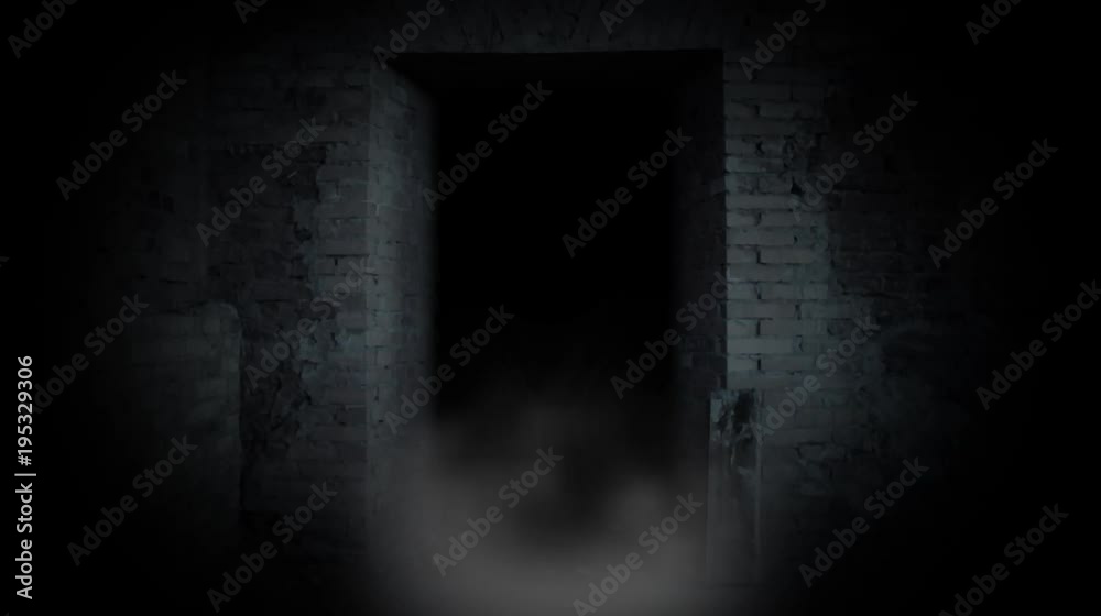 Ghost girl in doorway. A terrible ghost. Stock Video | Adobe Stock