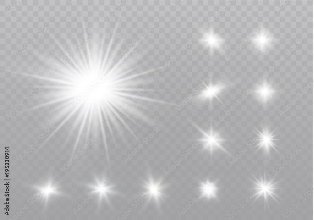 star on a transparent background,light effect,vector illustration ...