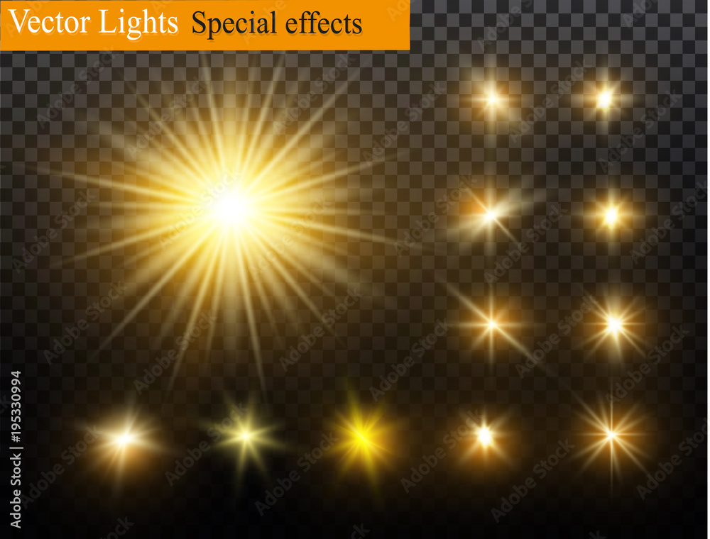 star on a transparent background,light effect,vector illustration ...