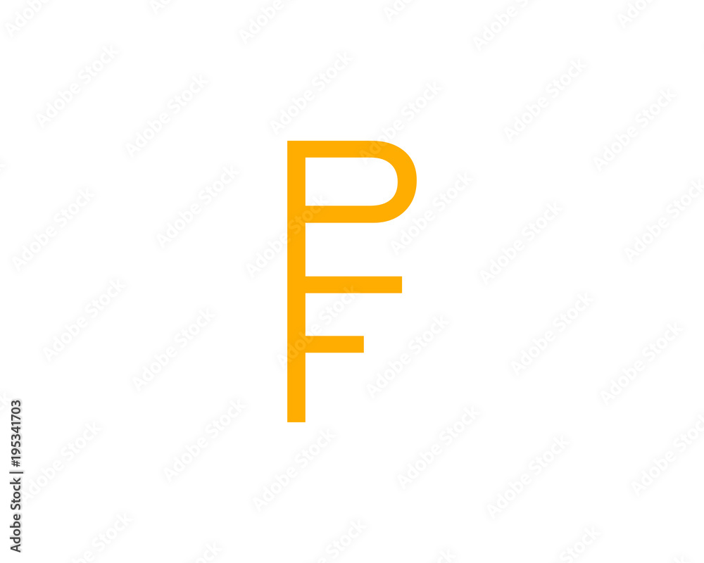 pf letter logo Stock Vector | Adobe Stock