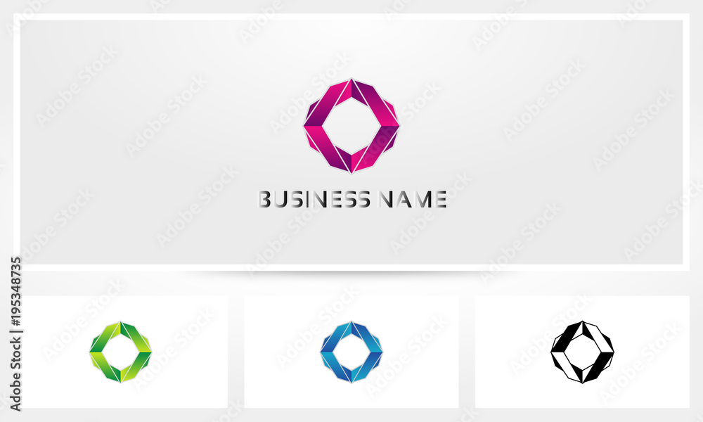 Octagon Abstract Shape Logo Stock Vector | Adobe Stock