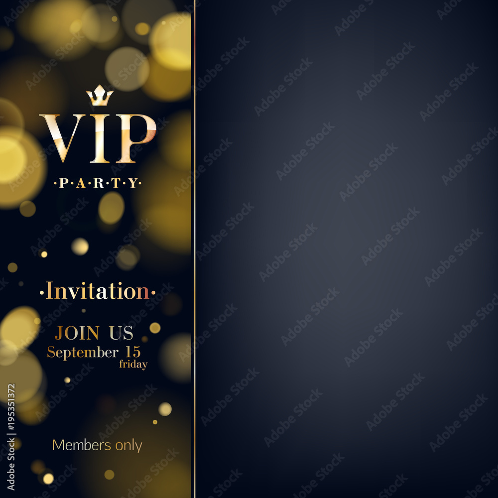 VIP club party premium invitation card poster flyer. Stock Vector ...