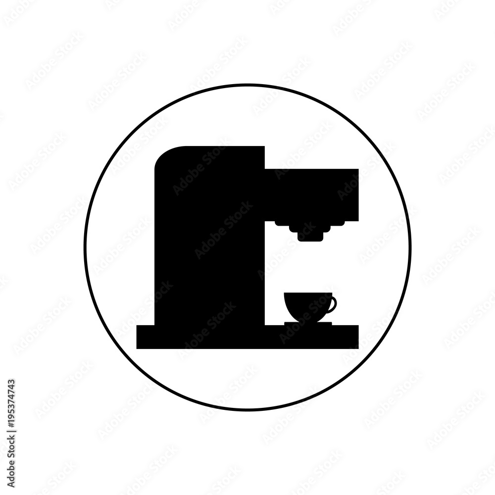 coffee machine icon, logo Stock Illustration | Adobe Stock