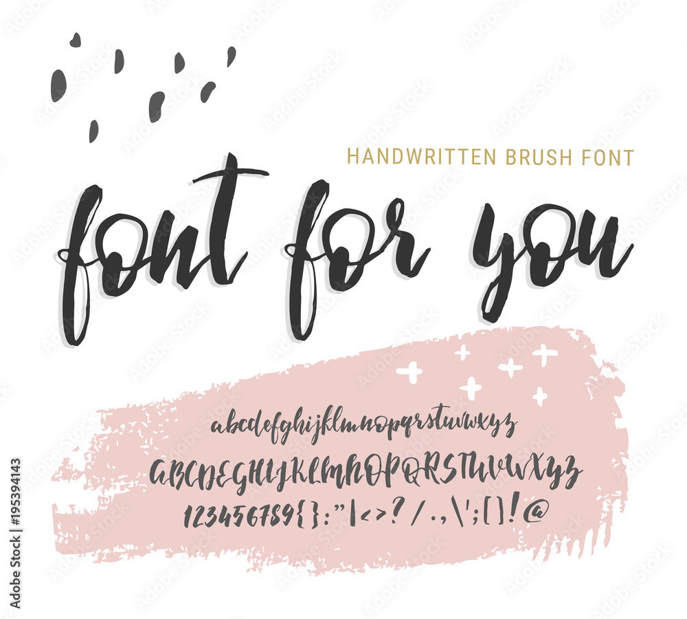 Handwritten script font. Elegance Calligraphic vector alphabet ...