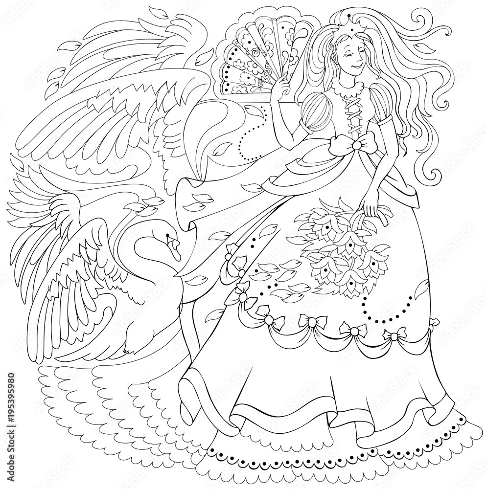 Black And White Fairy Coloring Pages