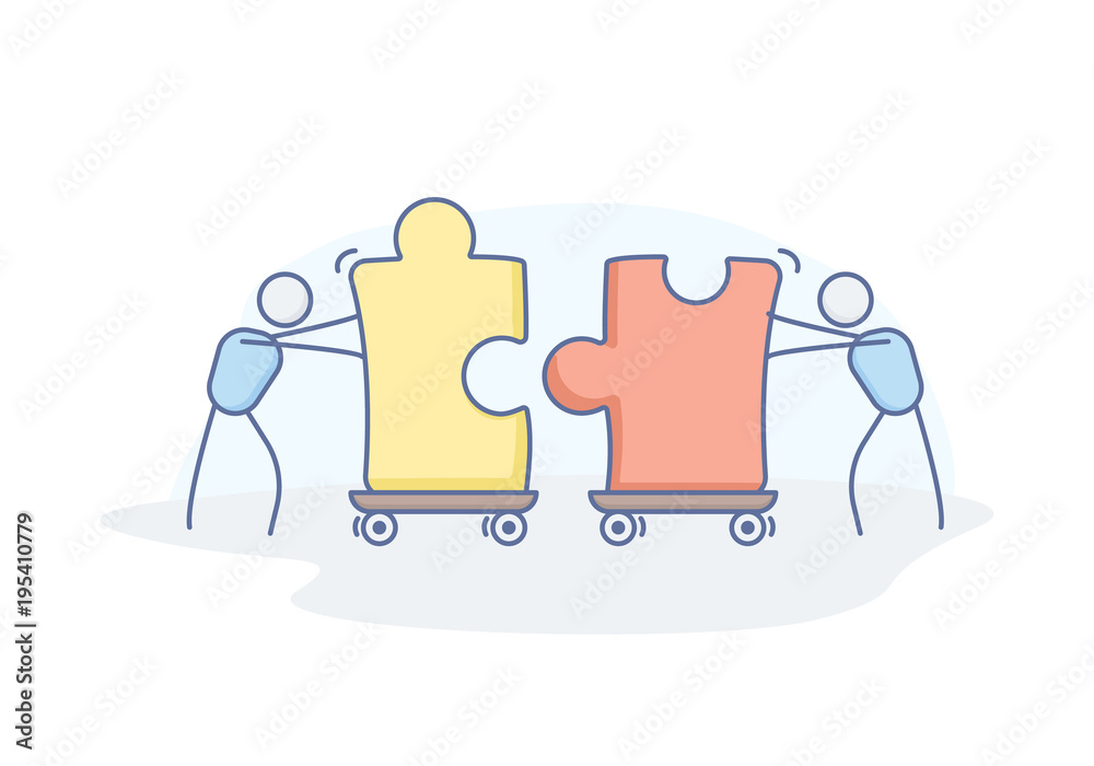 Connected People Clipart Figures