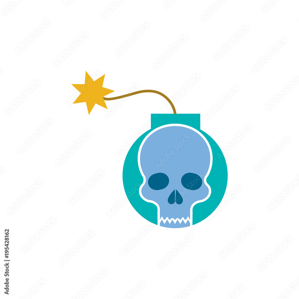 Skull Bomb Logo Icon Design Stock Vector | Adobe Stock