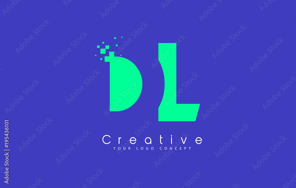 DL Letter Logo Design With Negative Space Concept. Stock Vector | Adobe ...