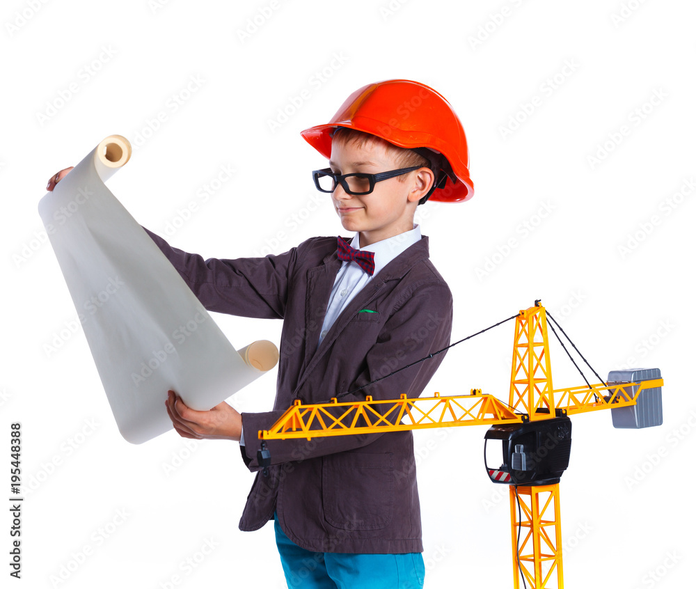 Little builder boy. Stock Photo | Adobe Stock