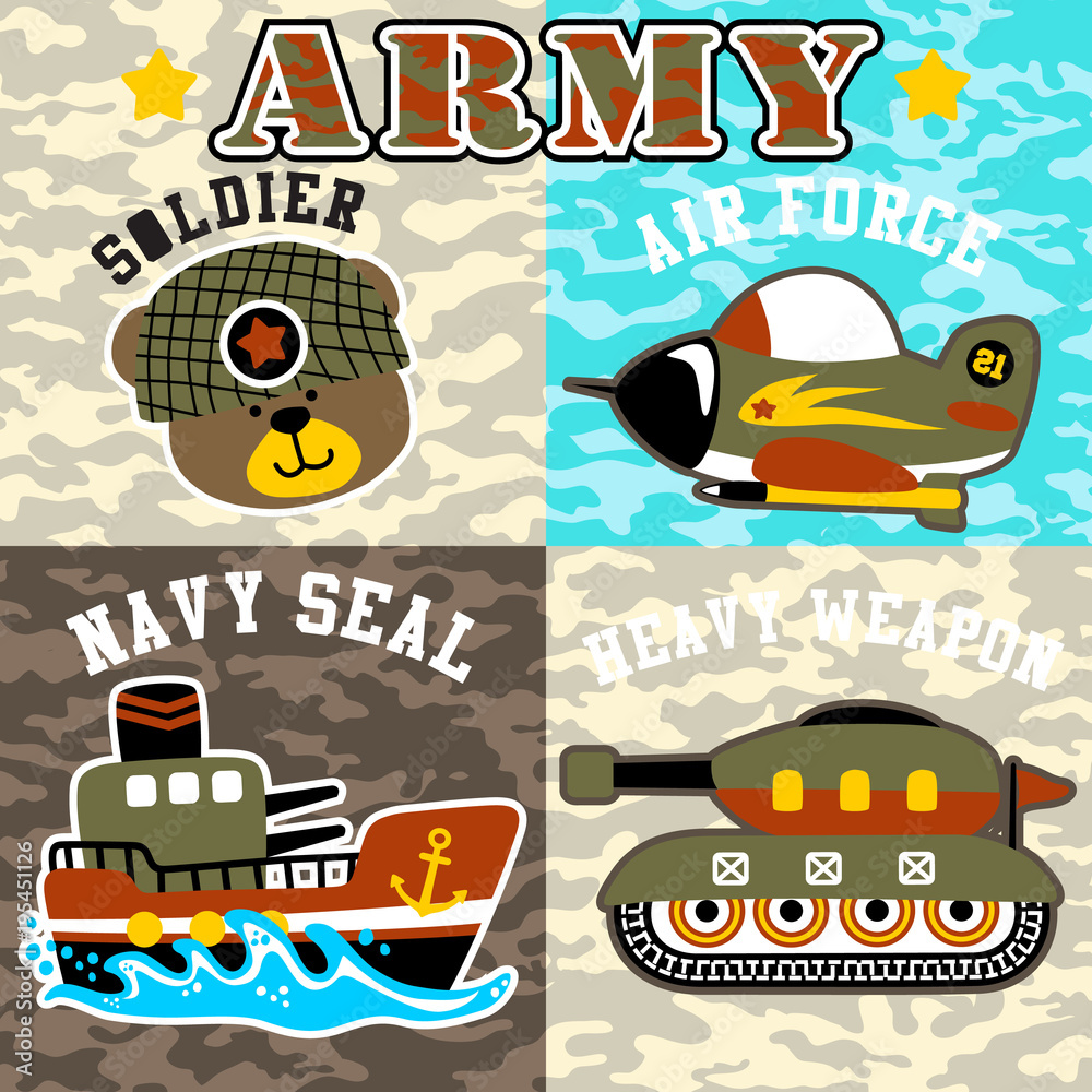 Posters Funny Military Cartoon