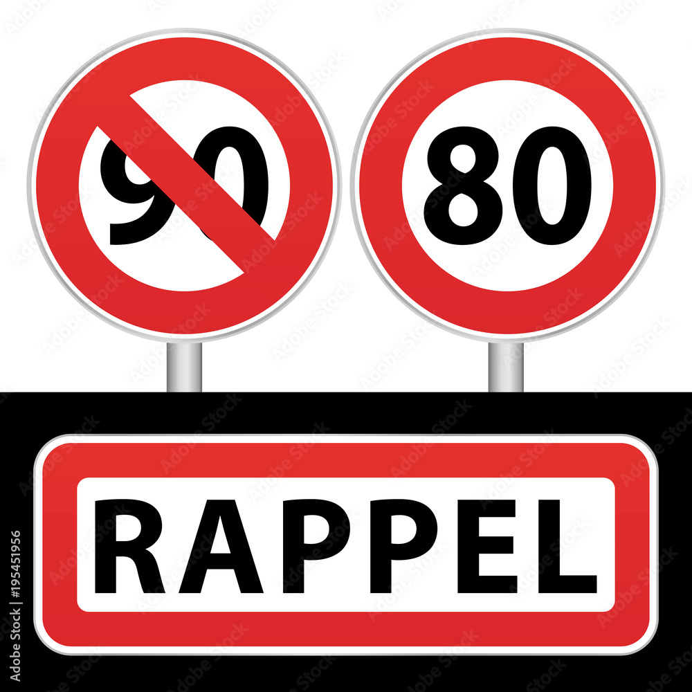 Rappel limitation de vitesse à 80 km/h. Panneaux de signalisation ... Rappel limitation de vitesse à 80 km/h. Panneaux de signalisation ...