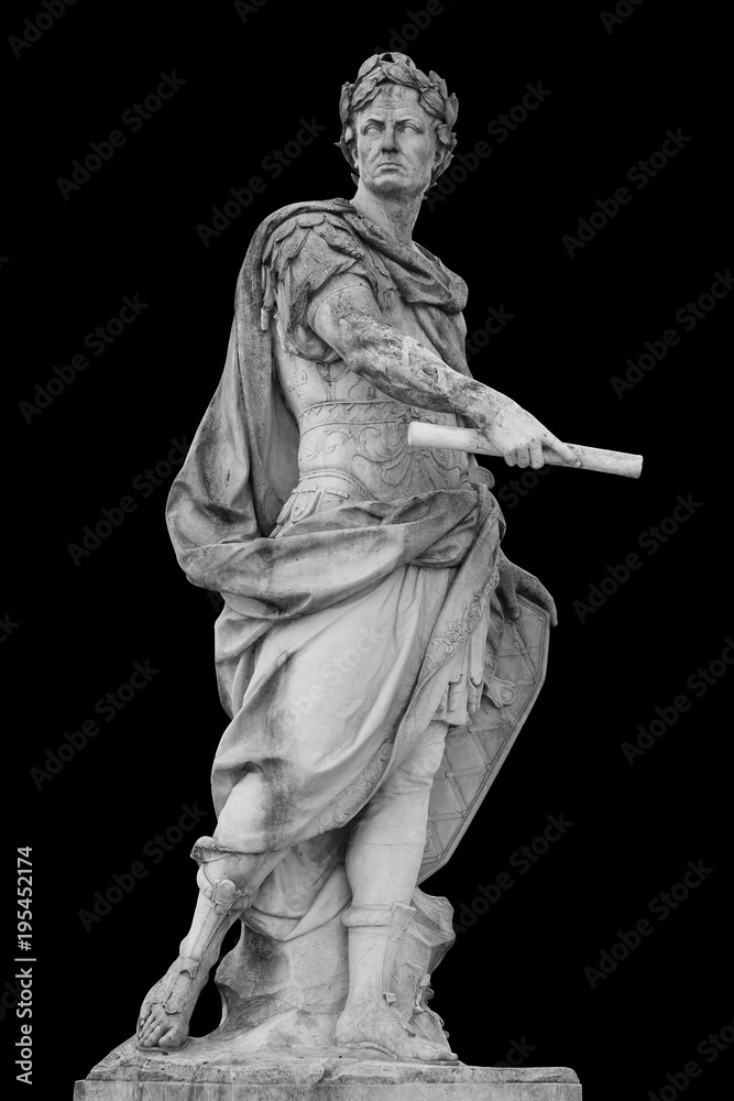 Photo & Art Print Roman emperor Julius Caesar statue isolated over ...