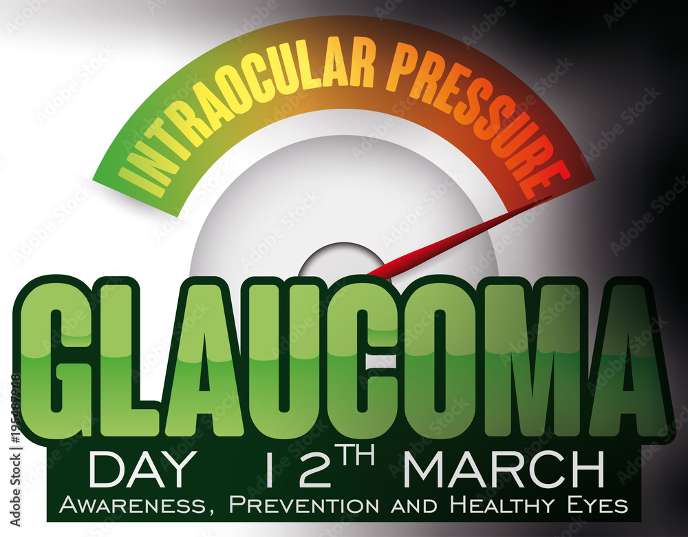 Eye like a Manometer Showing Internal Pressure in Glaucoma Day, Vector ...
