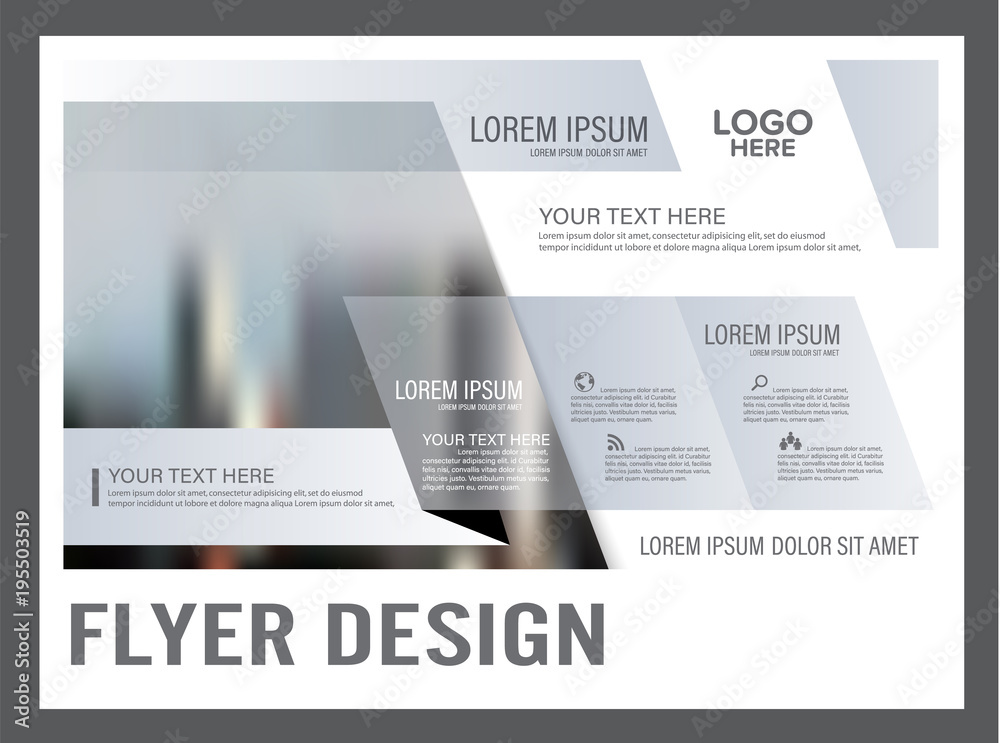 Minimal flyer design template. Annual Report Leaflet cover Brochure ...