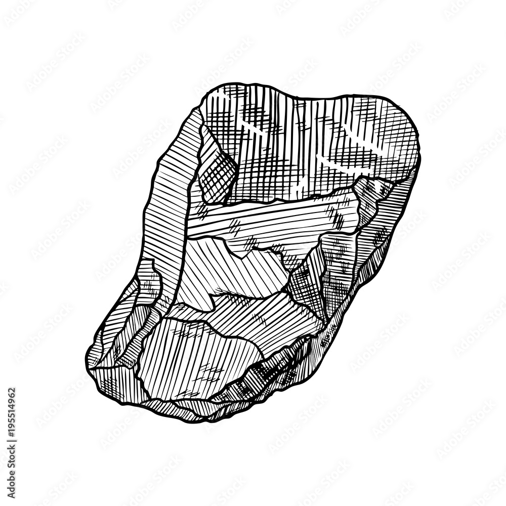 Gold rock or nugget. Stone prill rubble. Magic crystal. Earth magical ...