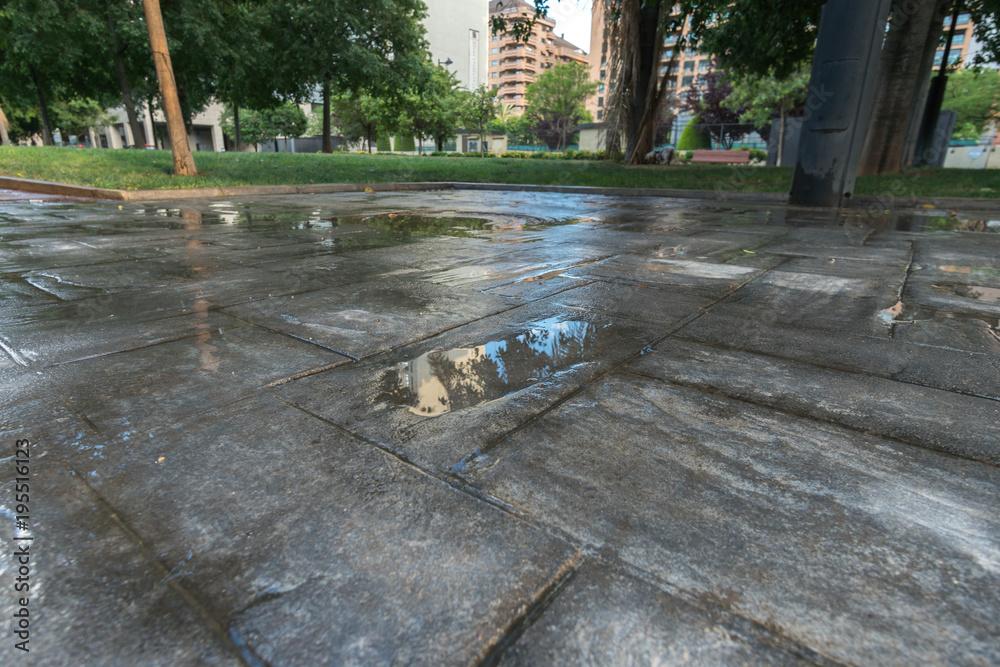 waterproof outer cement coating wet water. stamped concrete pavement ...