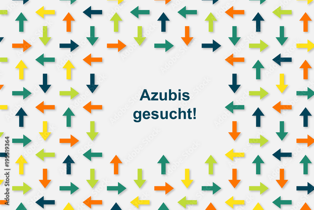 Wallpaper Pfeile - Azubis gesucht Stock-Vektorgrafik | Adobe Stock