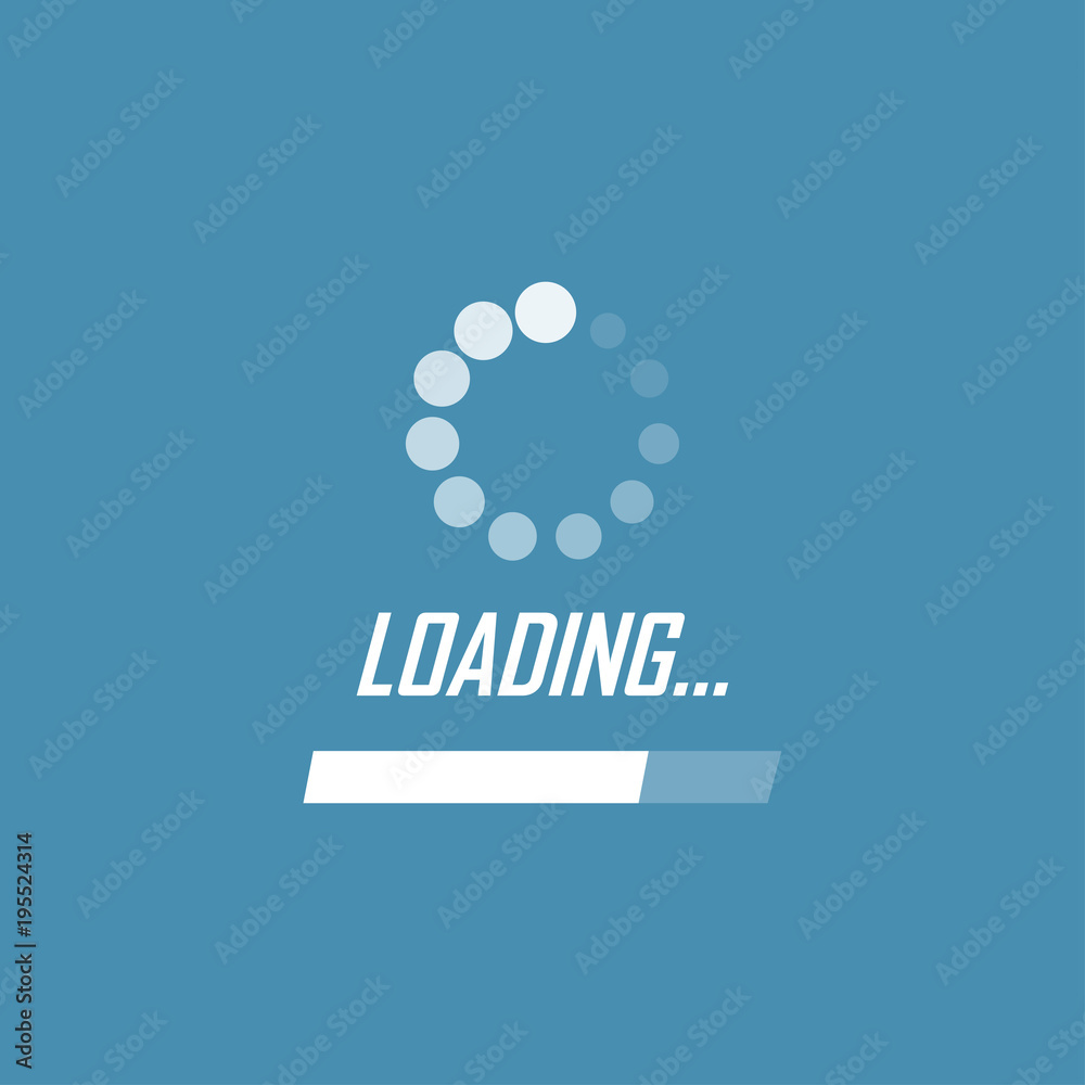 System software update and upgrade concept. Loading process screen ...