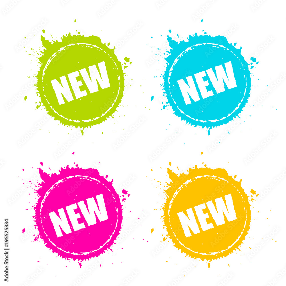 New product promotion splattered icon Stock Vector | Adobe Stock