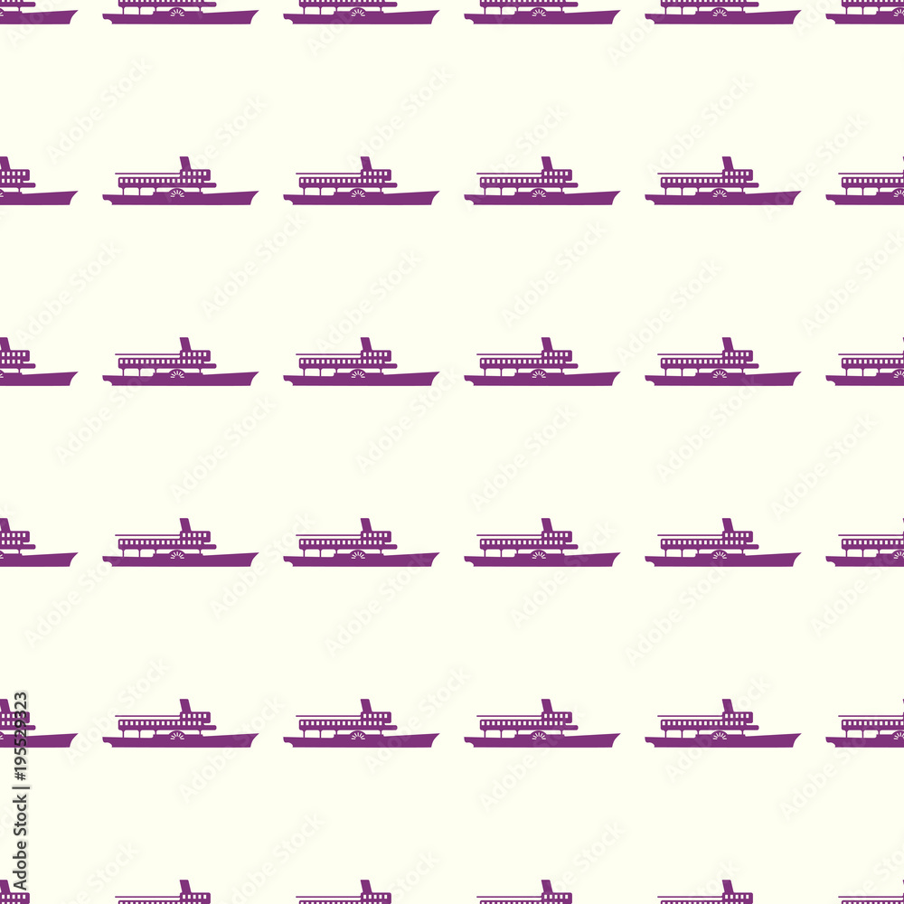 Sea transport vector illustration on a seamless pattern background ...