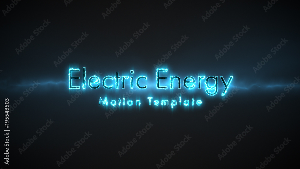 Electric Outline Title Stock Template | Adobe Stock