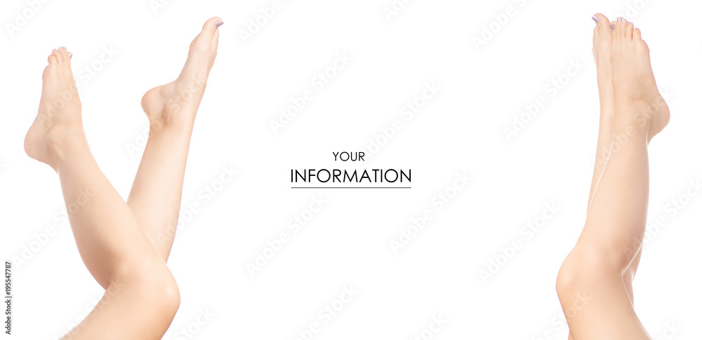 Beautiful female legs feet beauty medicine set pattern Stock Photo ...