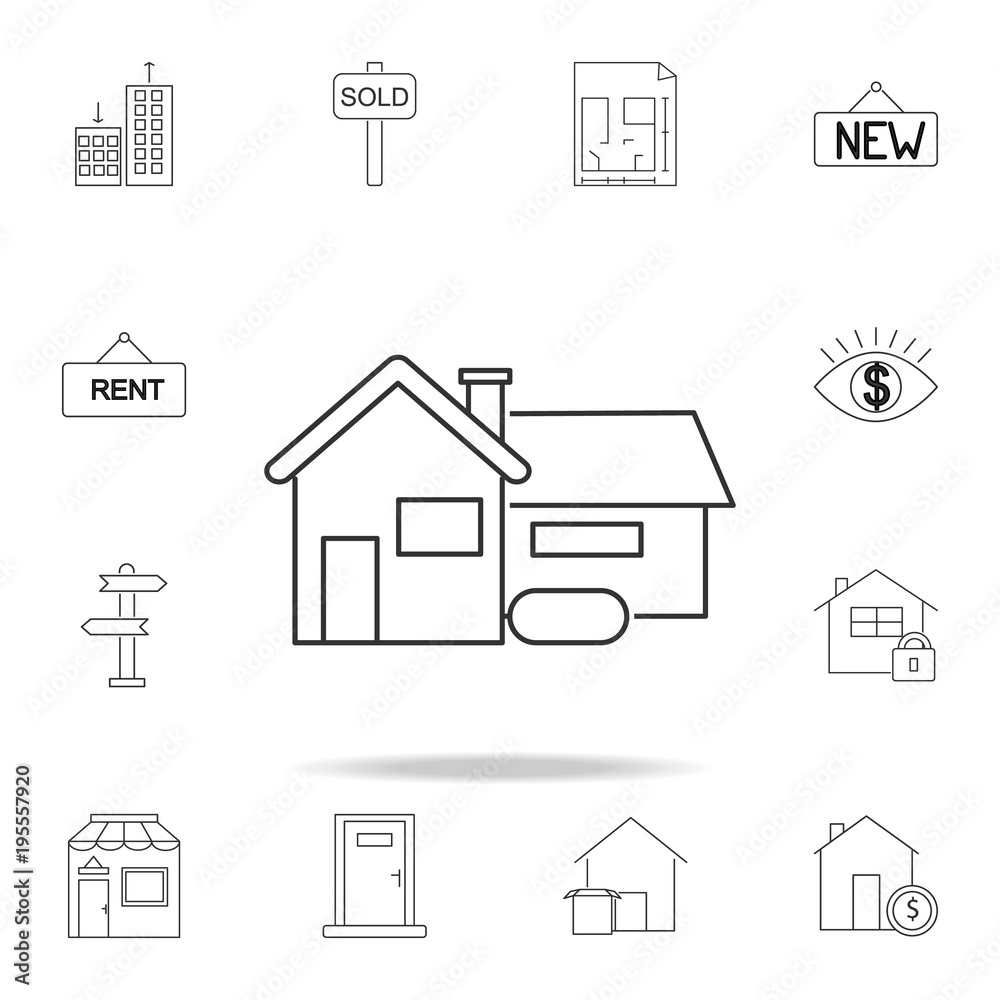 house Icon. Set of sale real estate element icons. Premium quality ...