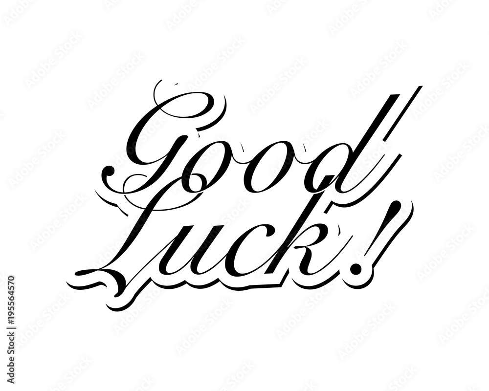good luck typography typographic creative writing text image 3 Stock ...
