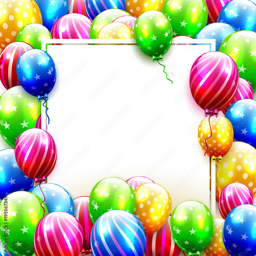 Colorful birthday background Stock Vector | Adobe Stock