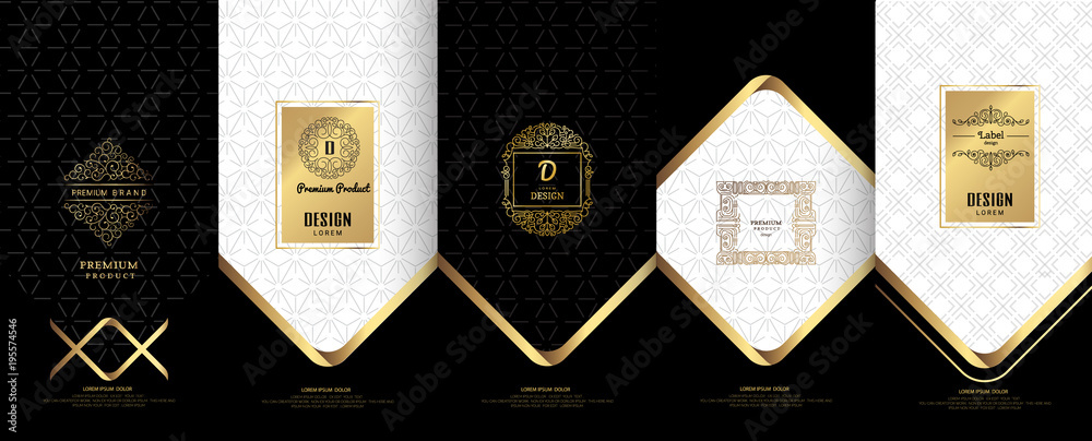 Collection of design elements,labels,icon,frames, for packaging,design ...