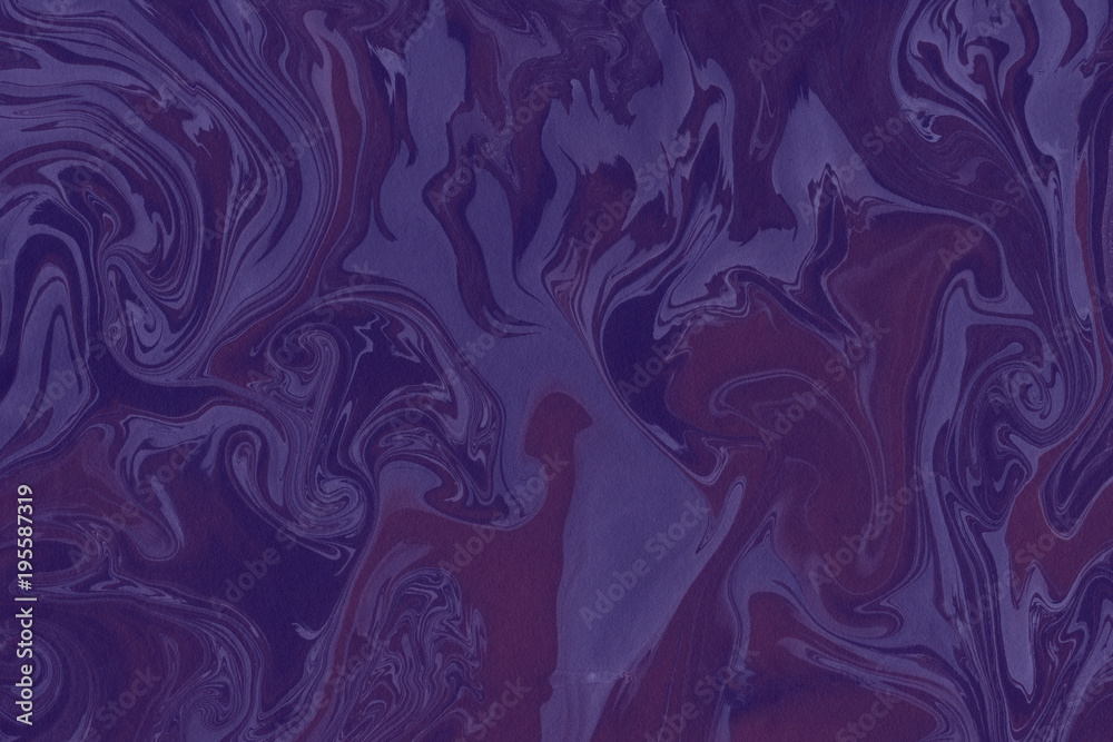 Suminagashi marble texture hand painted with indigo ink. Digital paper ...
