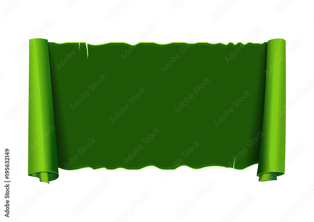 Green Scroll Clip Art