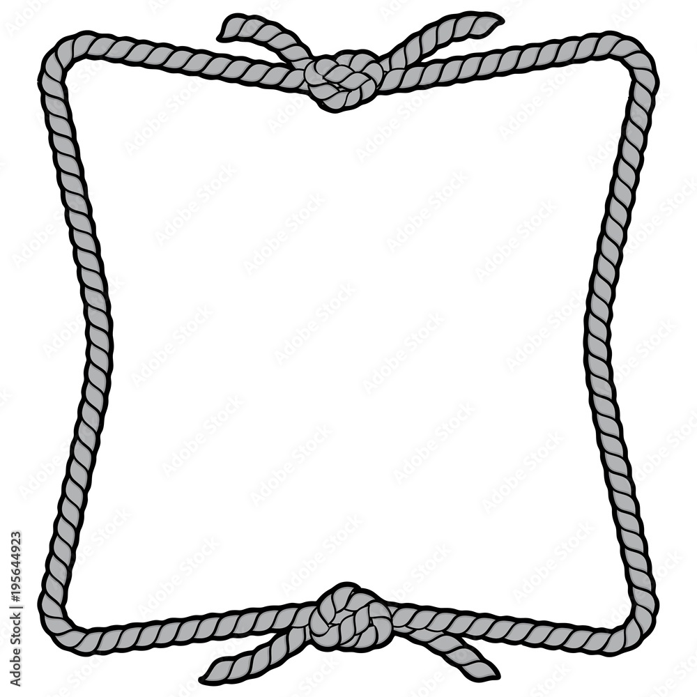 Rope Frame Sign Illustration - A vector cartoon illustration of a ...