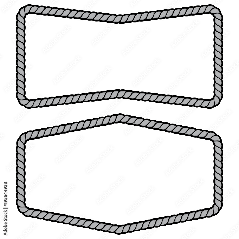 Rope Frames Illustration - A vector cartoon illustration of a few Rope ...