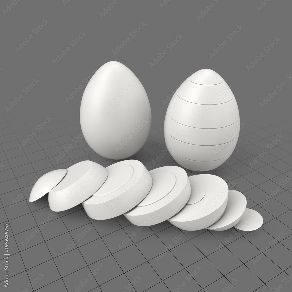 Hard boiled egg Stock 3D asset | Adobe Stock