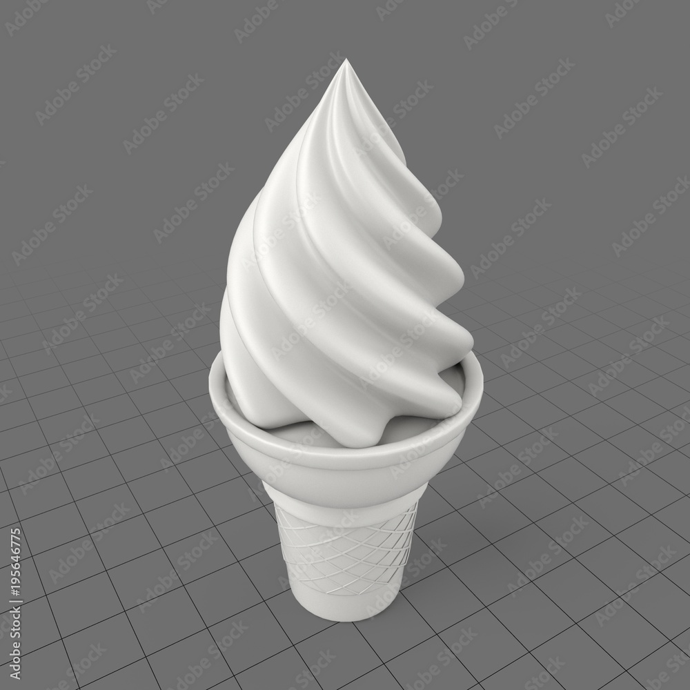 Ice cream cone Stock 3D asset | Adobe Stock