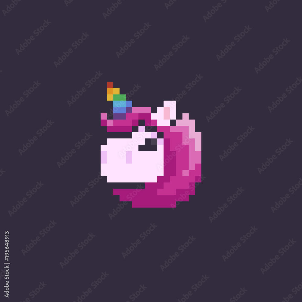 Pixel Art Unicorn Stock Vector | Adobe Stock