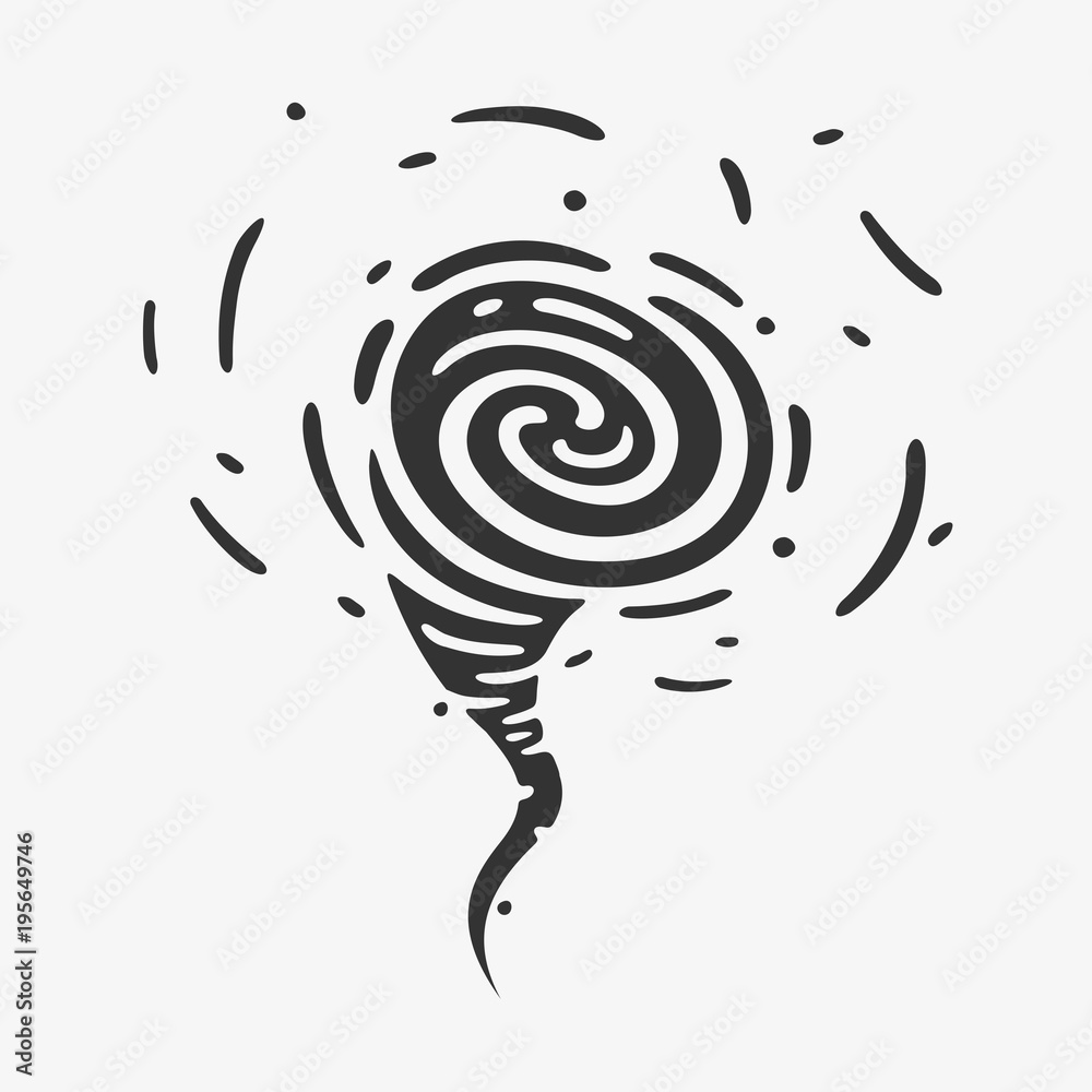 Wind Symbols Hurricane Stock Vector | Adobe Stock