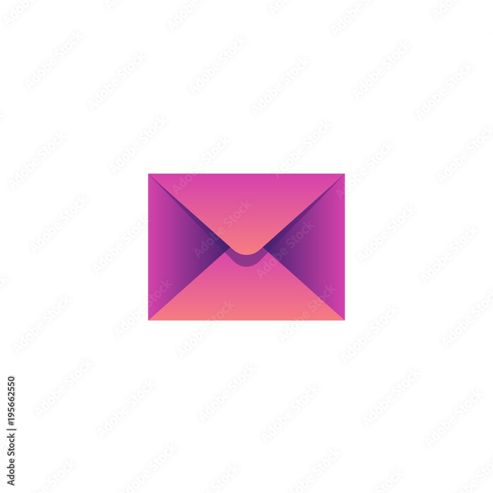 Gradient vector logotype of envelope. Bright logo for delivery service ...