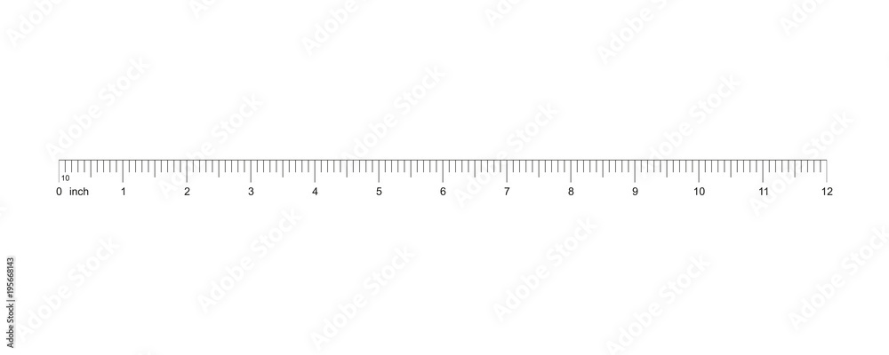 Ruler 12 inch. Measuring tool. Ruler Graduation. Ruler grid 12 inch ...