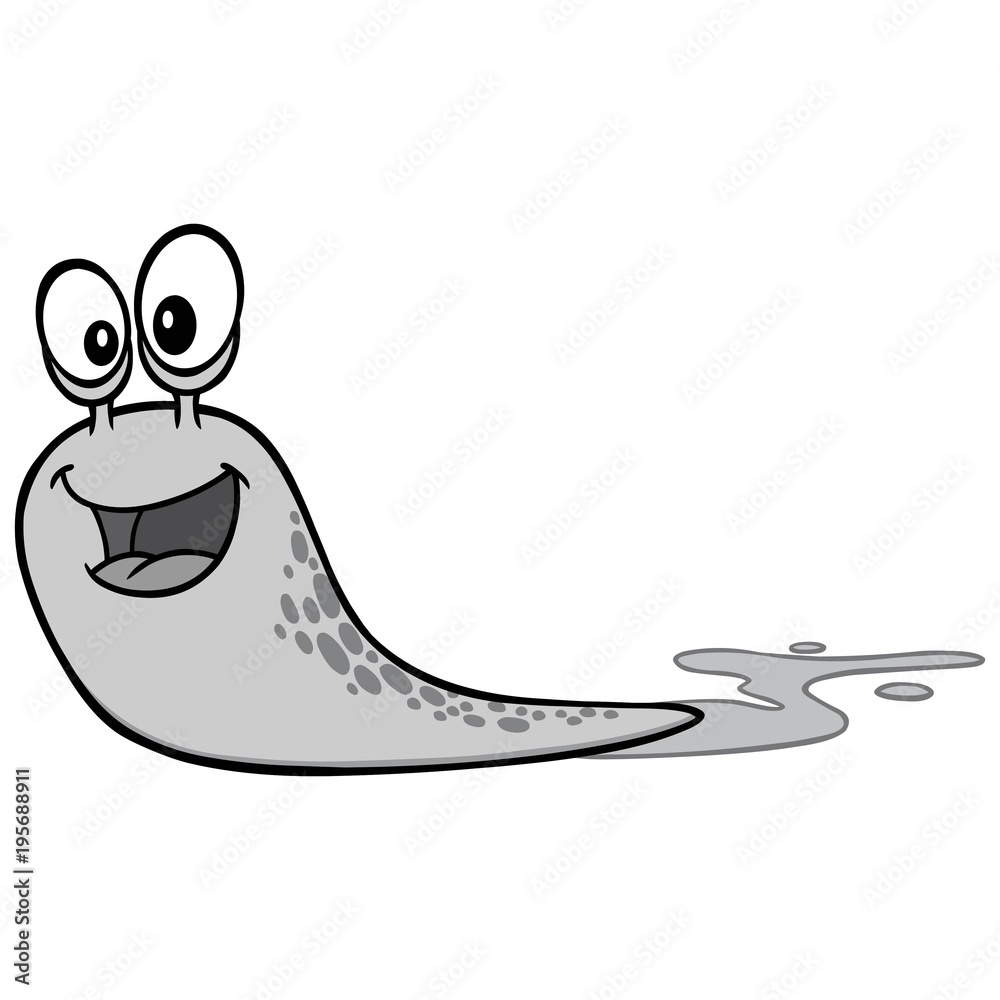 Slug Illustration - A vector cartoon illustration of a Slug mascot ...