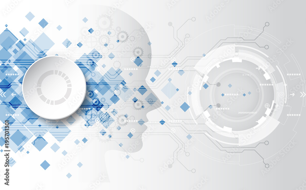 Artificial intelligence. AI digital technology in future. Virtual ...