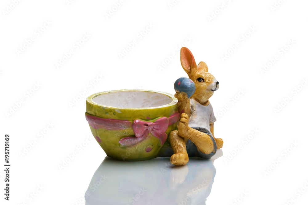 rabbit on a white background Stock Photo | Adobe Stock