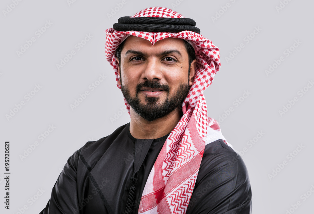 Arabic handsome man studio portraits Stock Photo | Adobe Stock