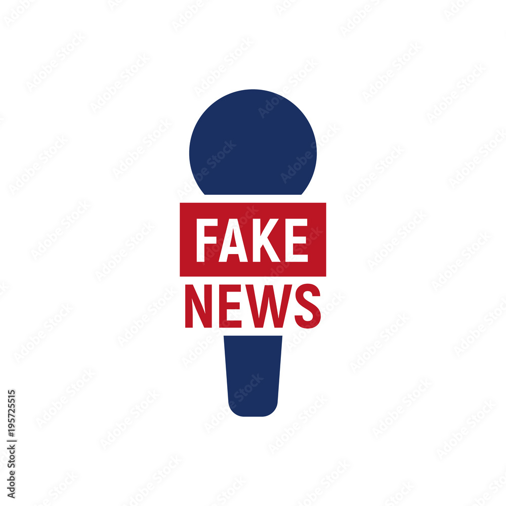 Fake interview logo. Abstract reporter microfon logo for false ...
