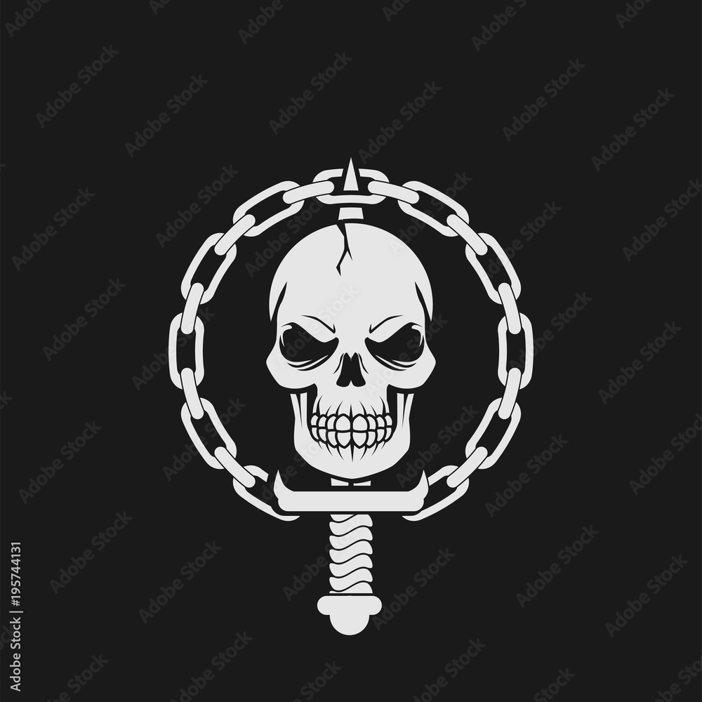 Skull & Chains Logo Stock Vector | Adobe Stock