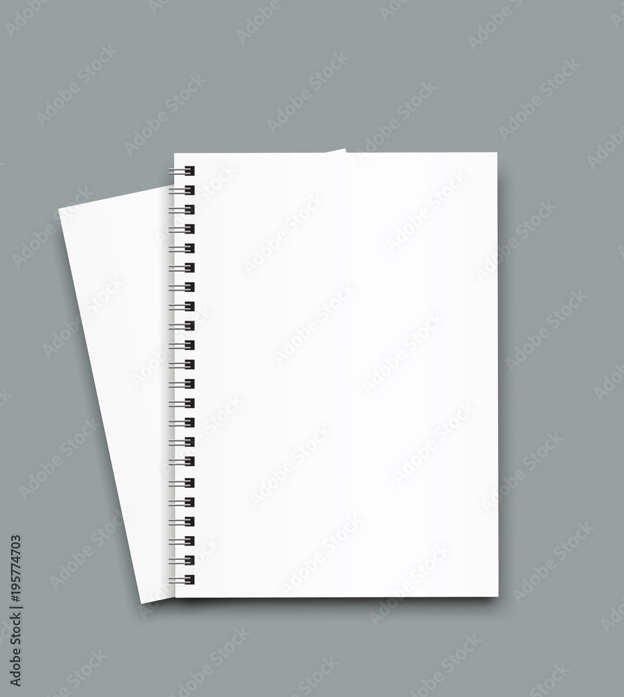 Blank Square notebook calendar mockup cover template Stock Vector ...