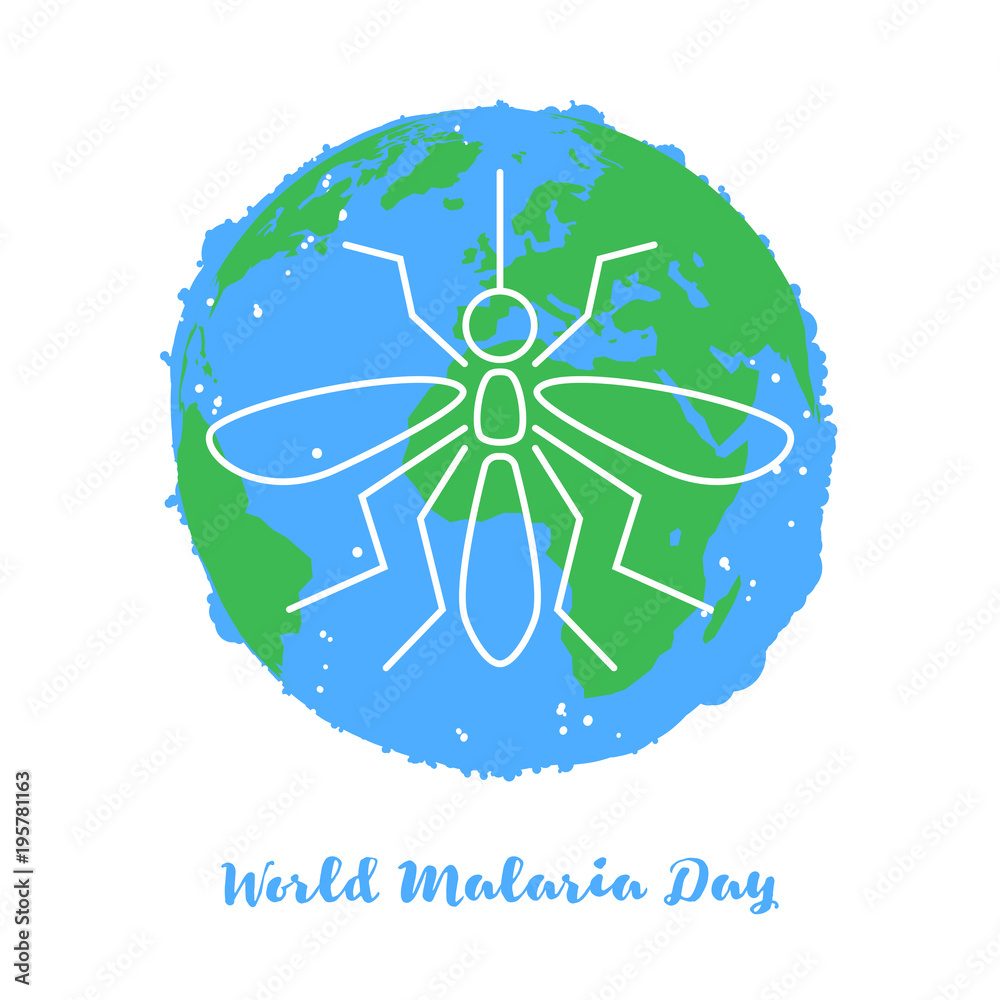 Stop malaria. International malaria day. African health care. Medicine ...