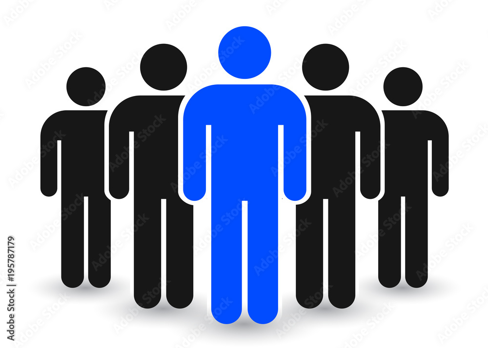 People icon set in trendy flat style. Persons symbol infographics ...