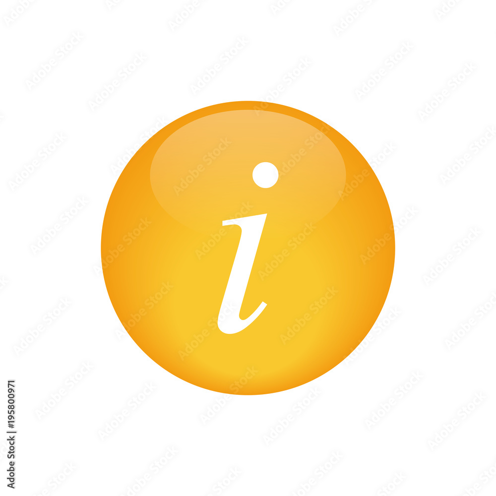 information icon orange color vector Stock Vector | Adobe Stock